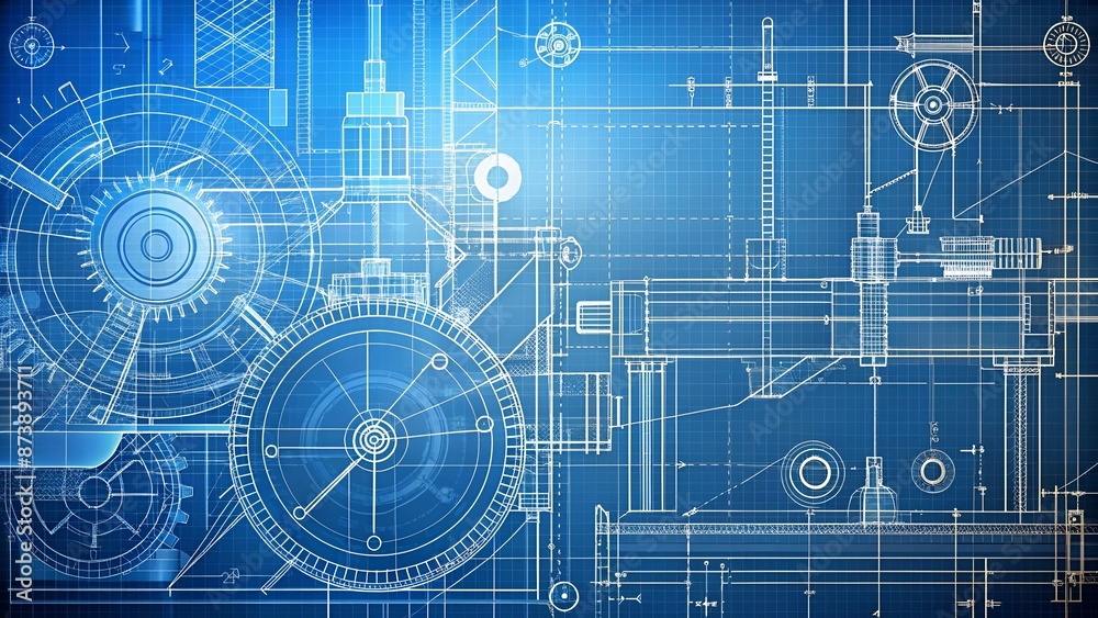 Technical drawing background .Mechanical Engineering drawing. Stock ...