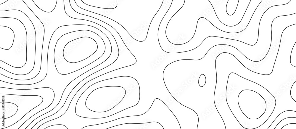 Abstract topographic map patterns, topography line map. The black on ...