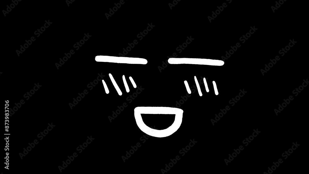 Scribble Face Icon Hand Drawn, Animated Emoji Sticker Hand Draw ...