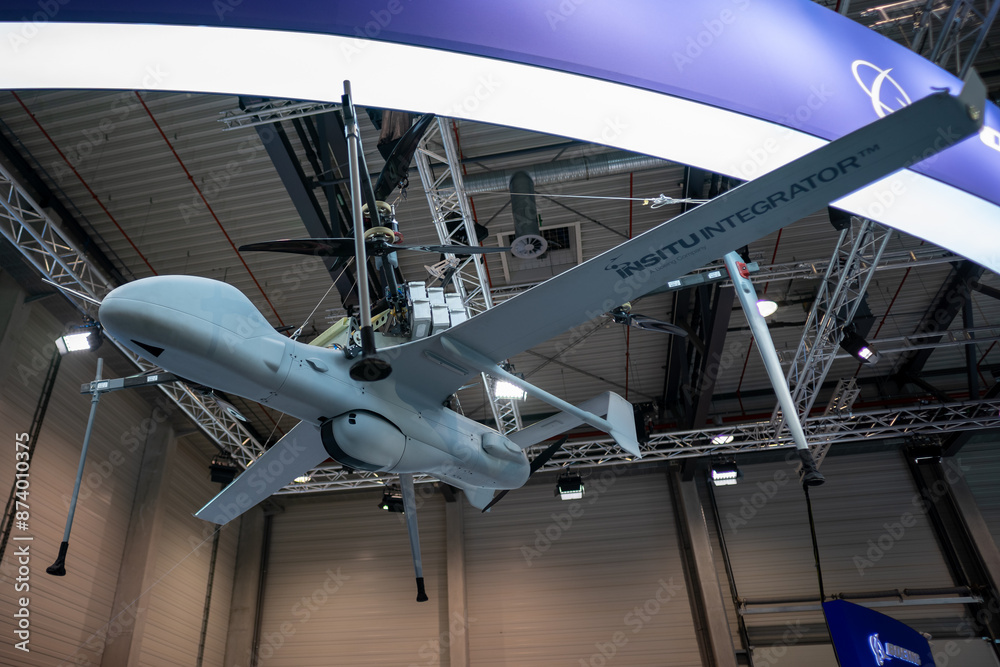 BERLIN - JUNE 06, 2024: The unmanned aerial vehicle, small tactical ...