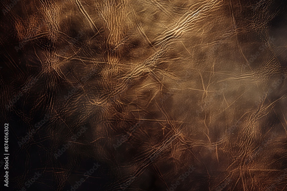 Dark brown leather background with soft light, showcasing high ...