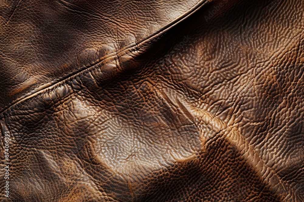 Dark brown leather background with soft light, showcasing high ...