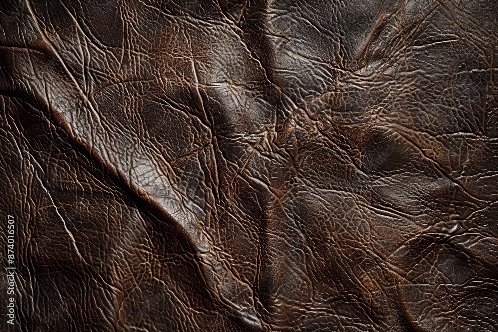 Dark brown leather background with soft light, showcasing high ...