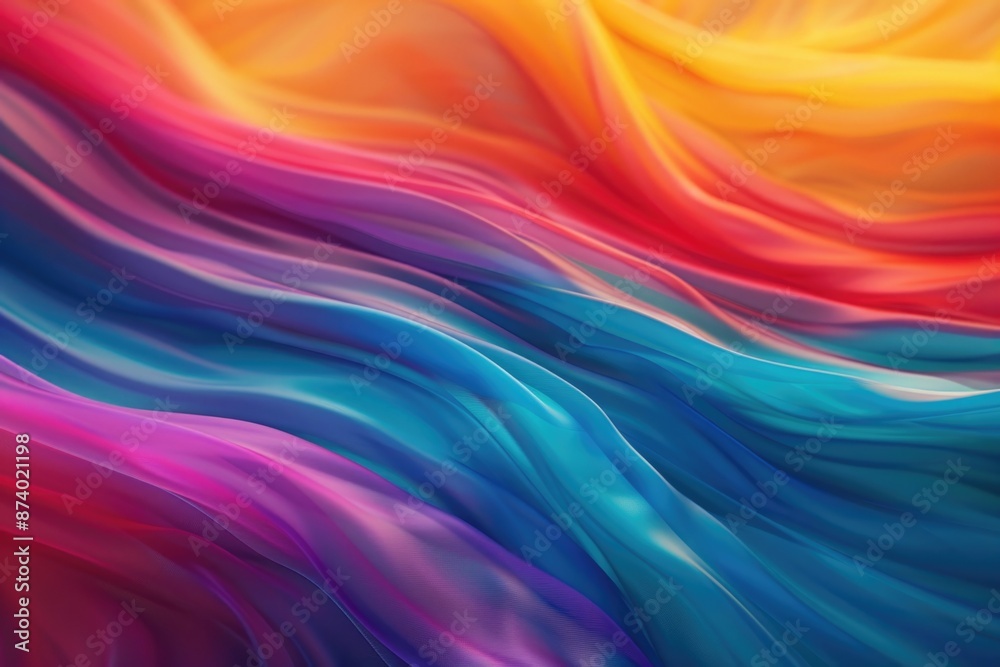 Colorful Wave Background Design with Vibrant Rainbow Colors for ...