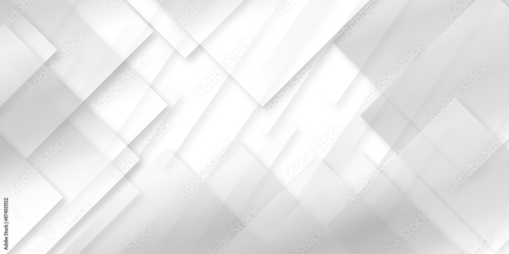 Abstract white background design with layers of textured white ...