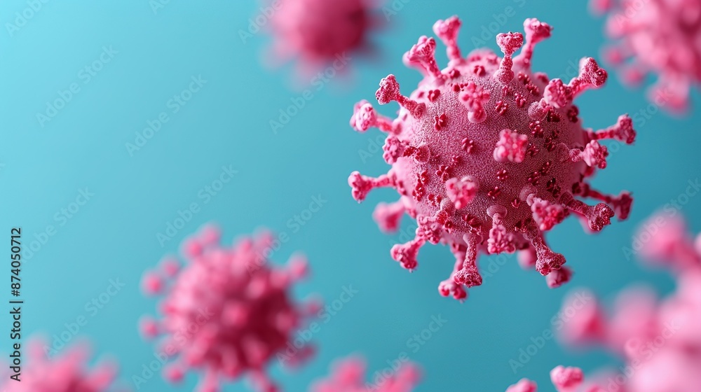 Poster Visualize the replication process of viruses in scientific art ...