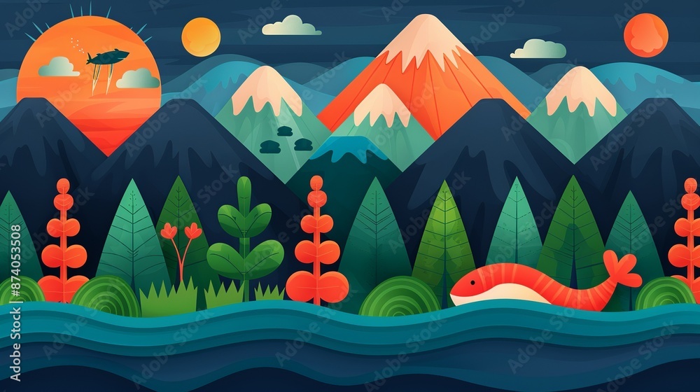 Depict the ecological interactions of species in natural ecosystems ...