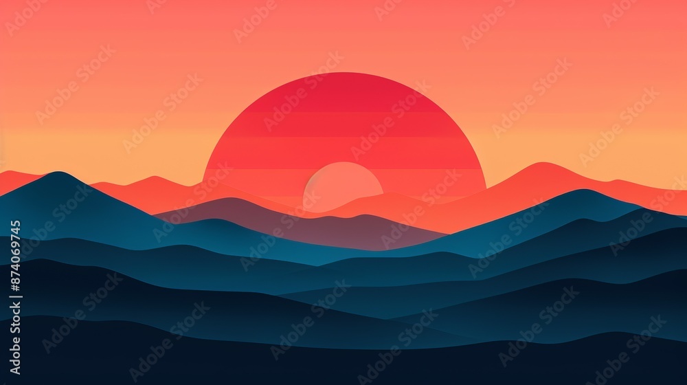 Create a clean and minimalist illustration that communicates complex ...