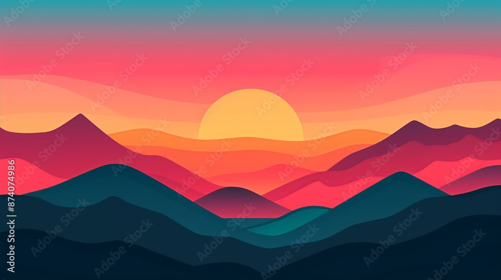 Create a clean and minimalist illustration that communicates complex ...