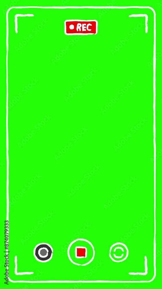 Mobile Phone Recording Screen Overlay Animation Background, Camera ...
