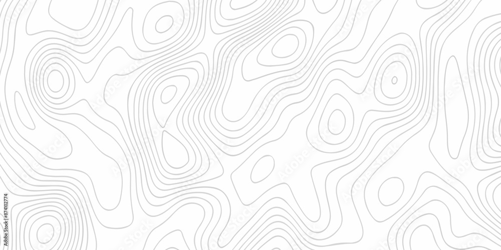 The stylize topography landscape grid map and counter wave line ...