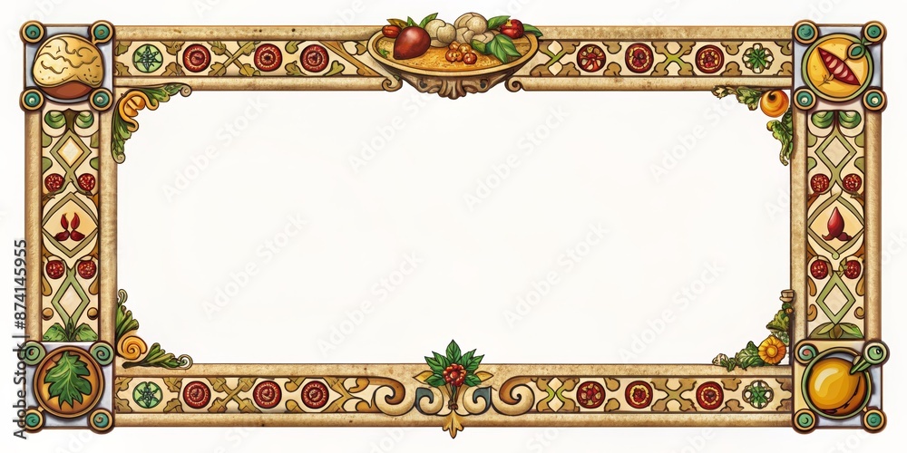 Menu Frame Medieval AI , Digital Art , 3D Render , AI Art , Digital ...