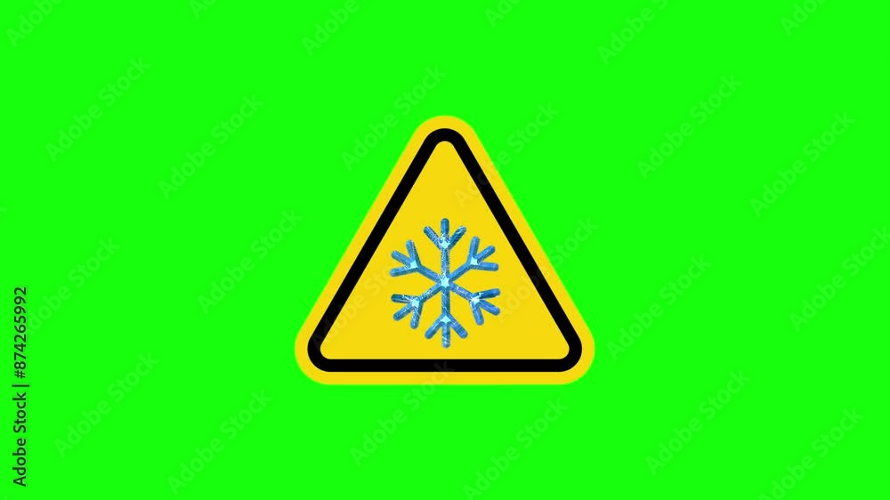 ISO Triangle Warning Sign: IS W010 - Freezing Hazard Frostbite Symbol ...