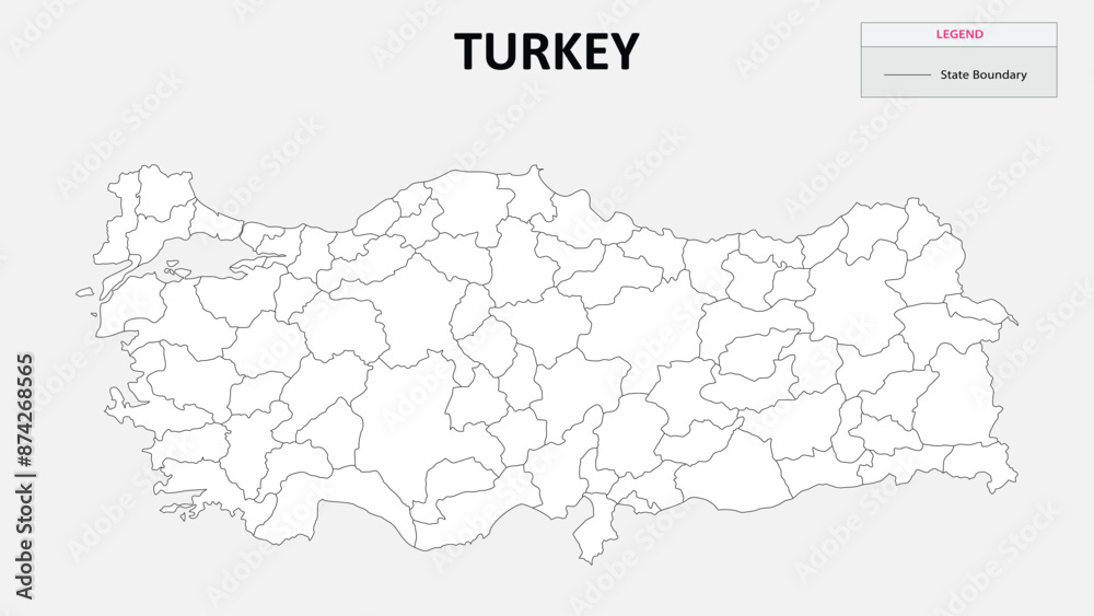 Turkey Map. State and State map of Turkey. Administrative map of Turkey ...