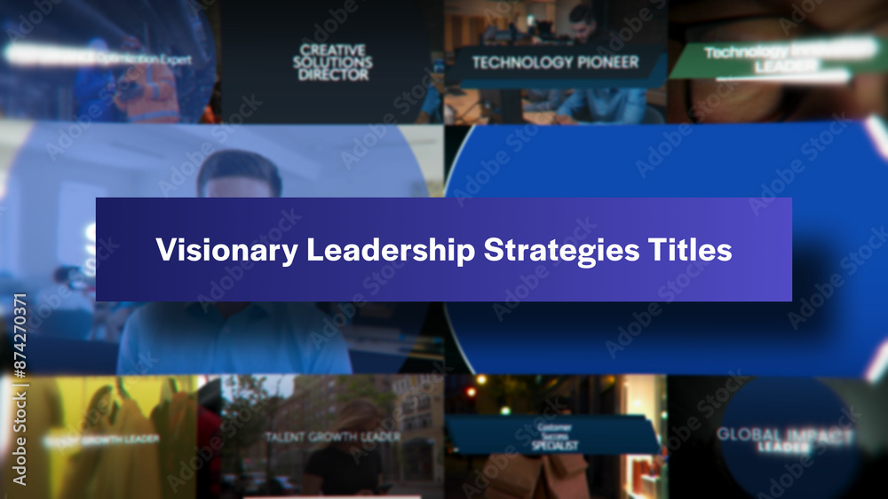 Visionary Leadership Strategies Titles | 10 Motion Titles with Control Panels Stock Template ...