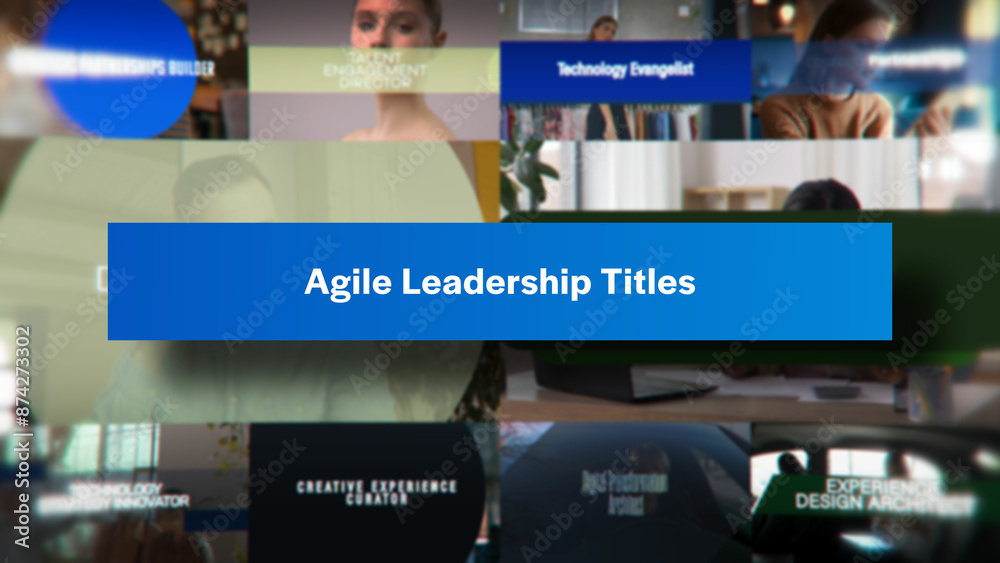 Agile Leadership Titles | 10 Motion Titles with Control Panels Stock ...