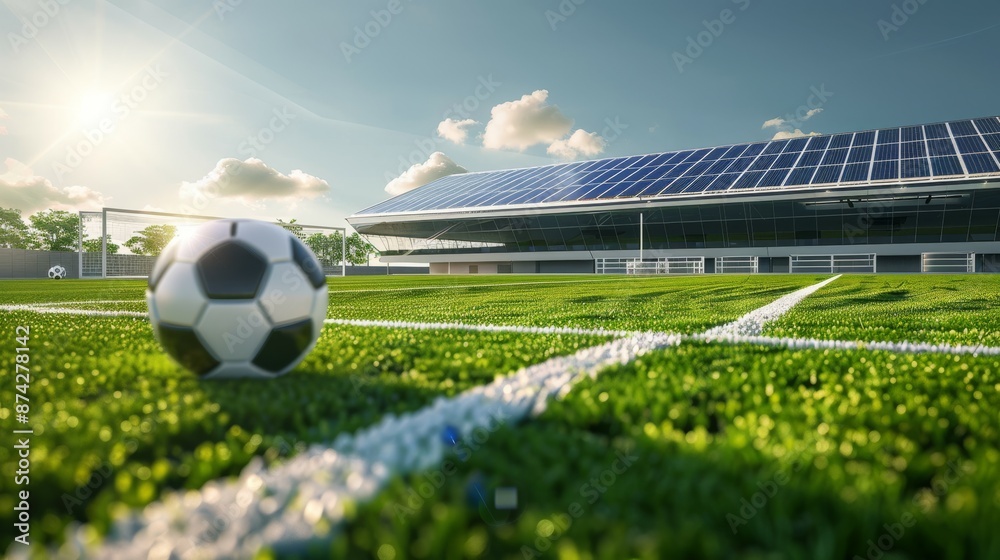 green grass sport soccer football energy cell renewable rallying new ...