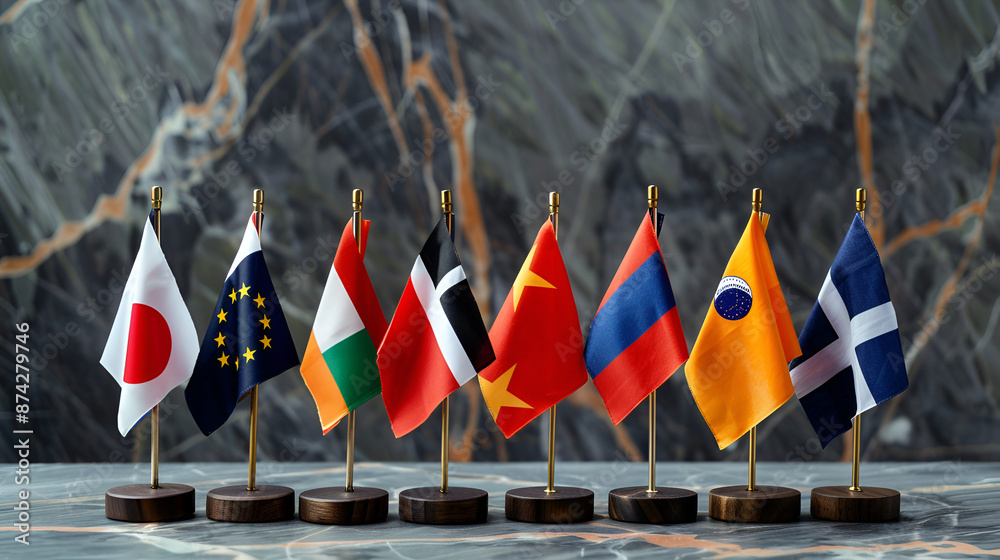 G7 summit flags of members of G7 group of seven and list of countries ...