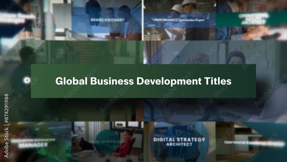 Global Business Development Titles | 10 Motion Titles with Control ...