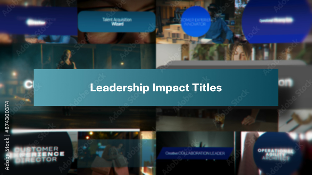 Leadership Impact Titles | 10 Motion Titles with Control Panels Stock ...