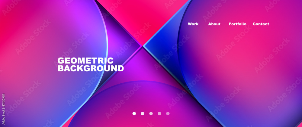 Round squares, circles with fluid gradients. Vector Illustration For ...