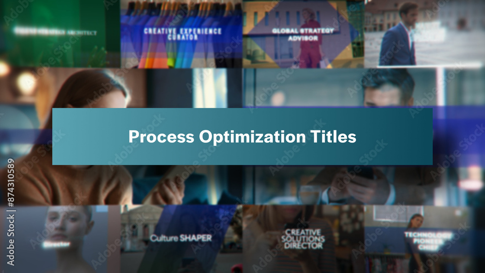 Process Optimization Titles | 10 Motion Titles with Control Panels Stock Template | Adobe Stock