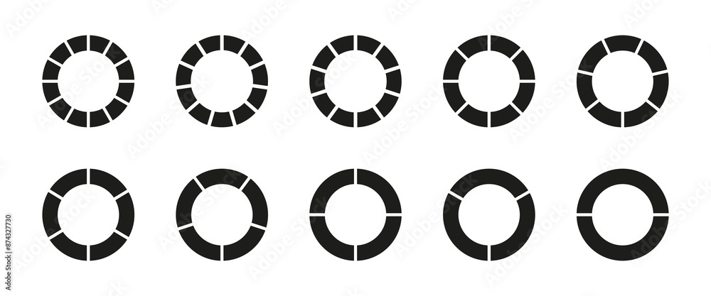 Vetor de Coaching blank. Wheel round divided with two, three, four ...