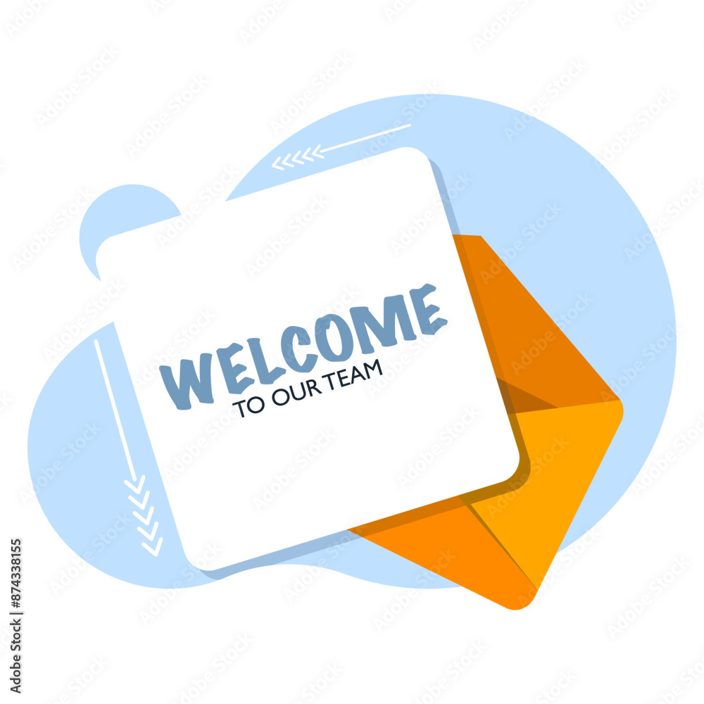 greeting card template concept, welcome to our team, new team member ...