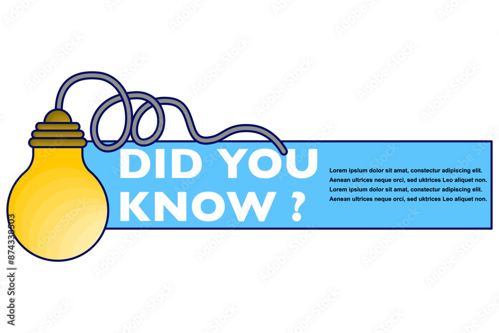 Concept you know text with light bulb labels, speech bubbles ...