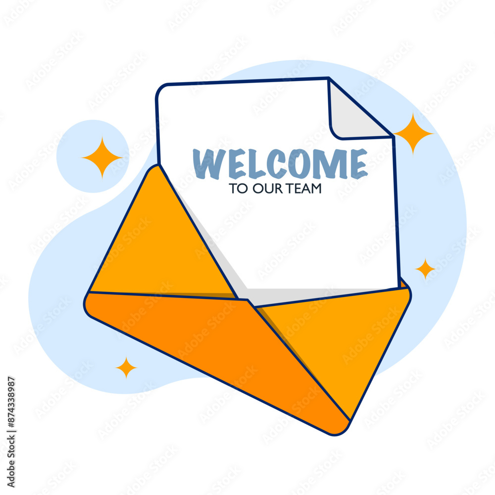 greeting card template concept, welcome to our team, new team member ...