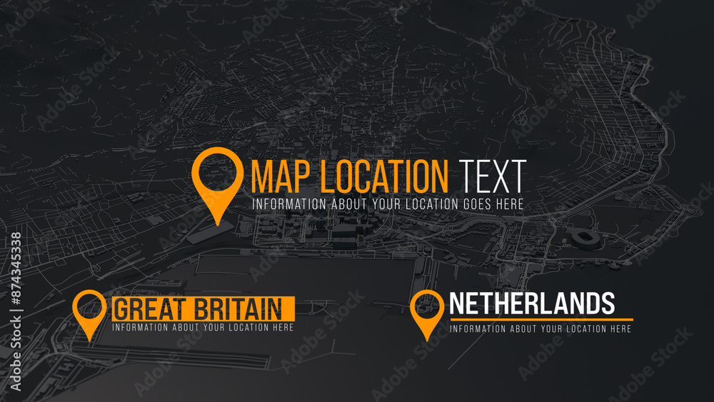 Map Location Titles Stock Template | Adobe Stock