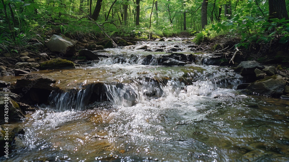 Water Gradients Stream: A photo capturing gradients in a stream Stock ...