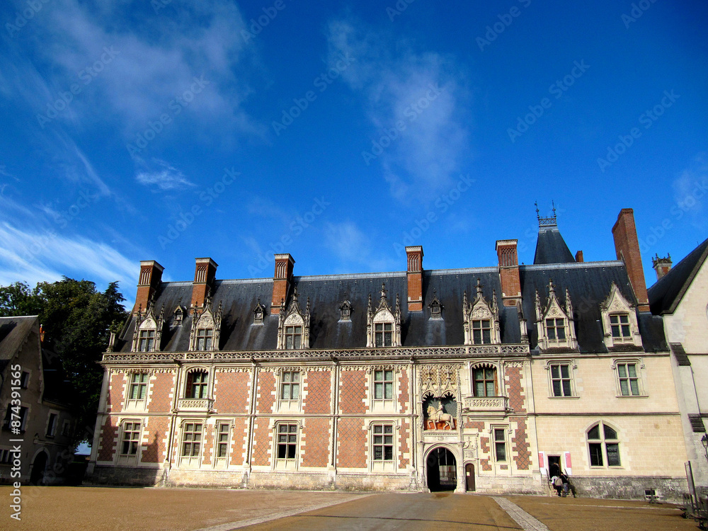 BLOIS : facade of the castle Chateau de Blois build in XV century ...