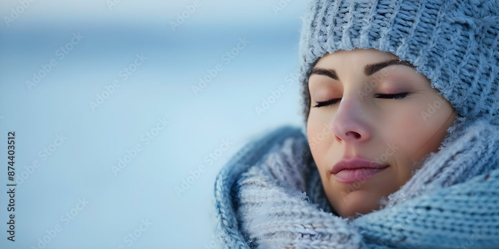 Woman enhancing her health by practicing cold exposure for metabolic ...