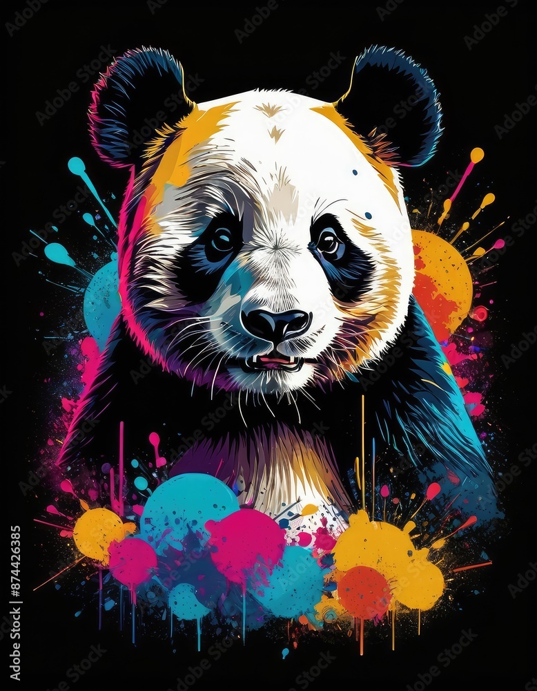 The panda's gentle expression and playful pose evoke a sense of ...