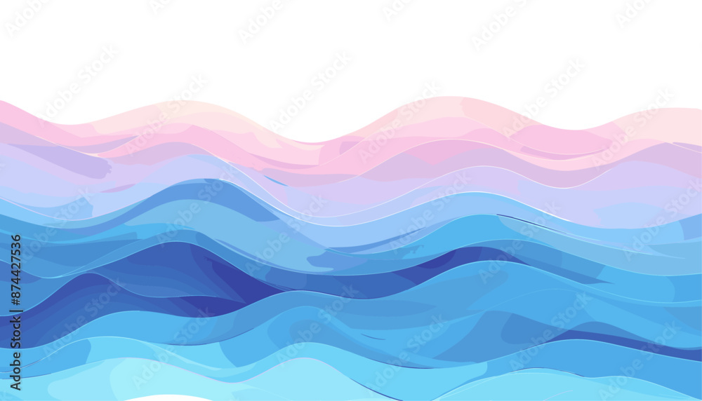 Abstract wavy wallpaper of the surface with pattern of lines and waves ...