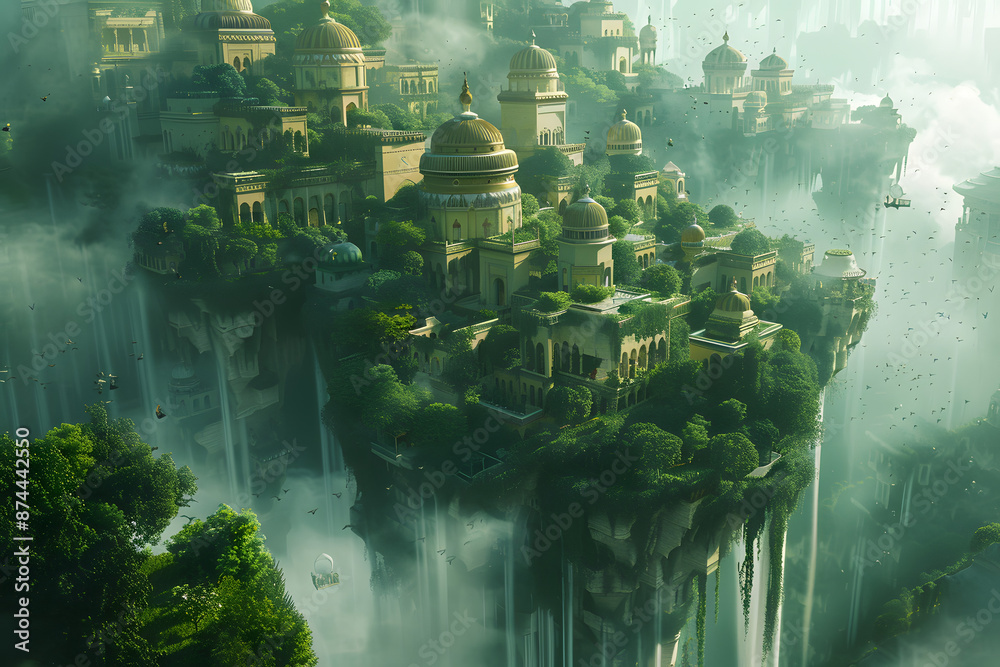 The Hanging Gardens of Babylon, one of the Seven Wonders of the Ancient ...