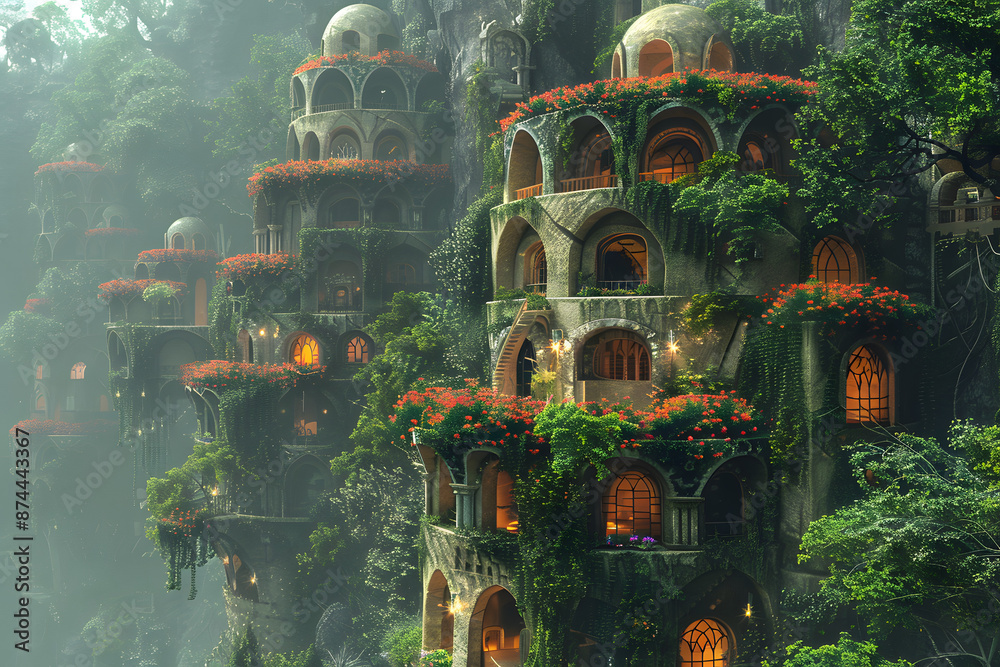 The Hanging Gardens of Babylon, one of the Seven Wonders of the Ancient ...