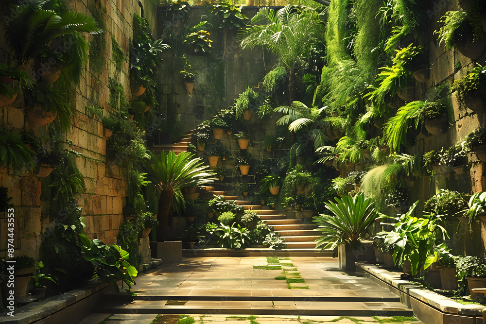 Foto de The Hanging Gardens of Babylon, one of the Seven Wonders of the ...