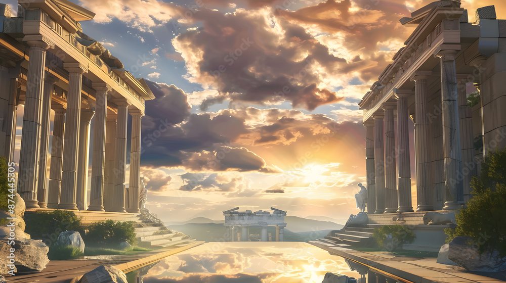 Depiction of Olympus The Divine Abode of Gods in Greek Mythology ...