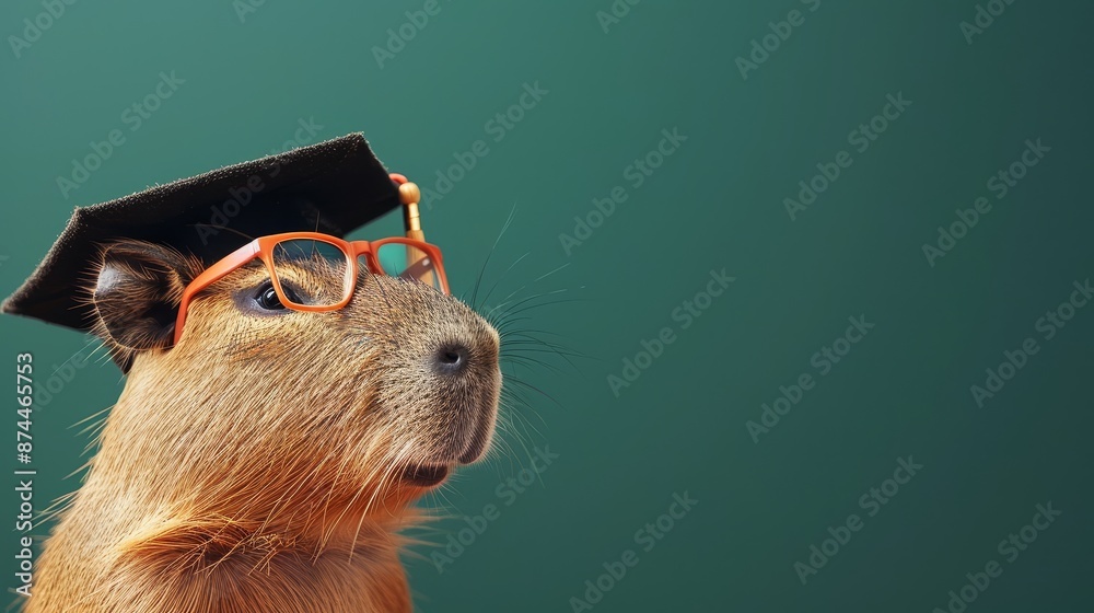 Capybara with Glasses and Graduation Cap: A Symbol of Education ...