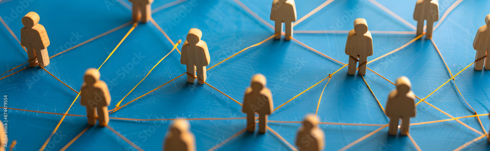 Connection, network, relation concept. human relation and network model ...