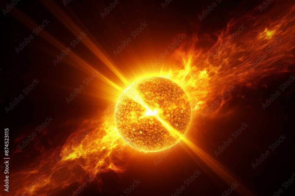 Incredible and vibrant fiery solar flare explosion in the sun's corona ...