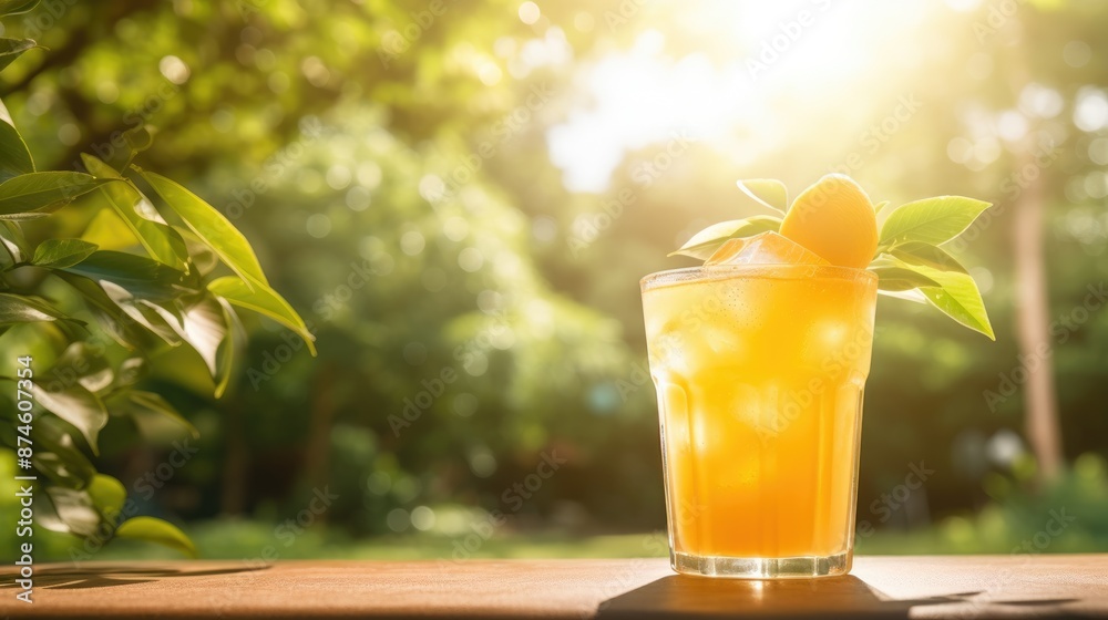 Cool comfort: cooling drink in hot weather, satisfying refreshment of ...