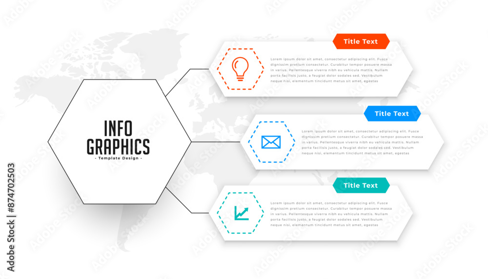 three step infographic process flowchart template for data ...