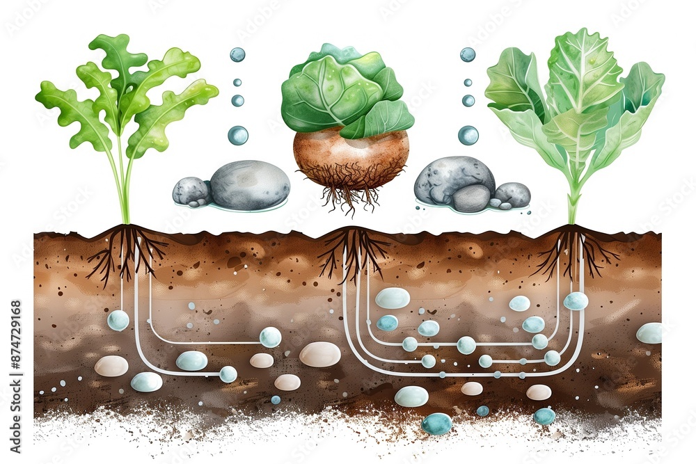 Diagram Showing NPK Nutrient Cycle in Soil Stock Illustration | Adobe Stock