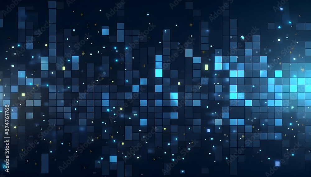 Abstract blue texture square on a dark canvas Softly glowing blue ...