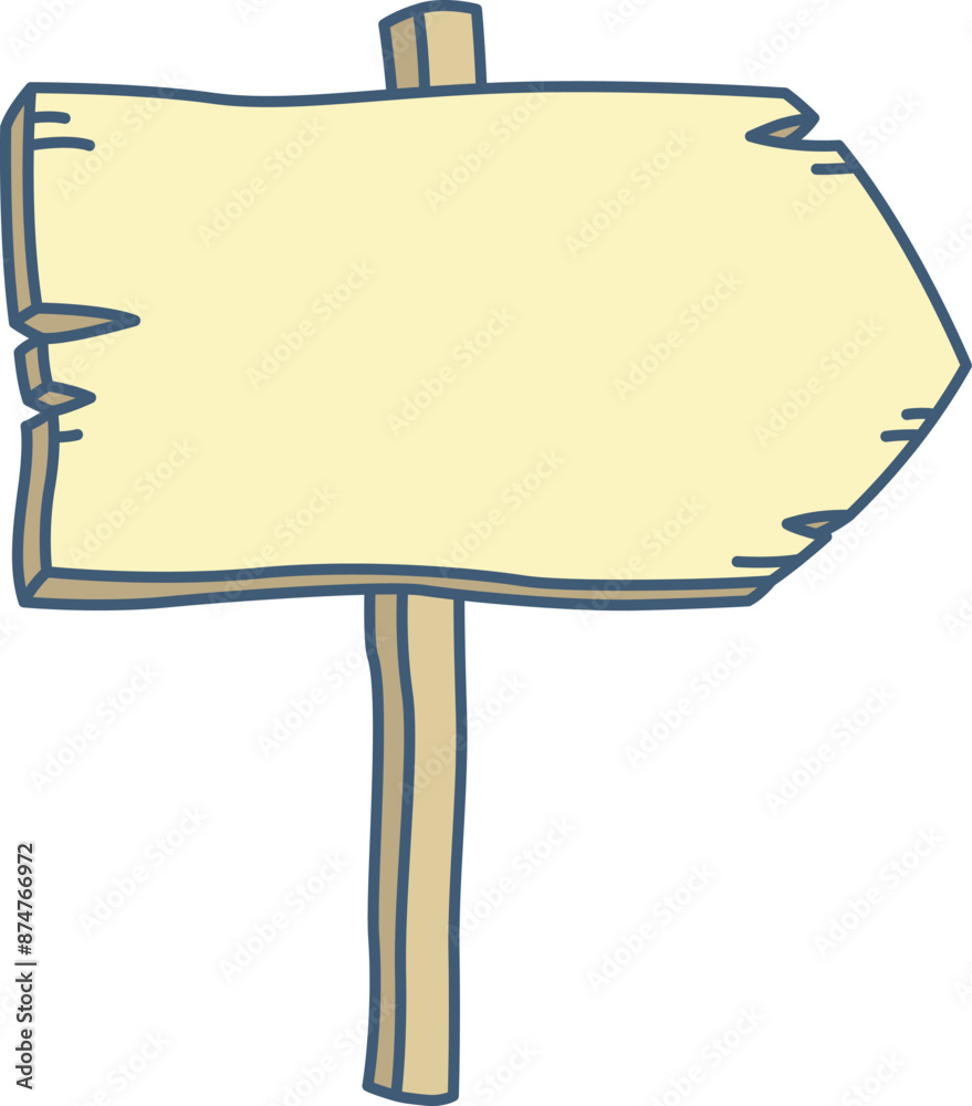 Wooden plank signpost background template space for ground road map ...