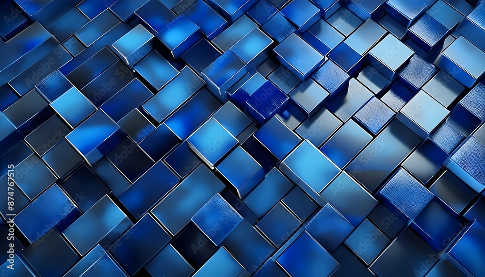 Abstract blue cube background Textured blue cube design abstract ...