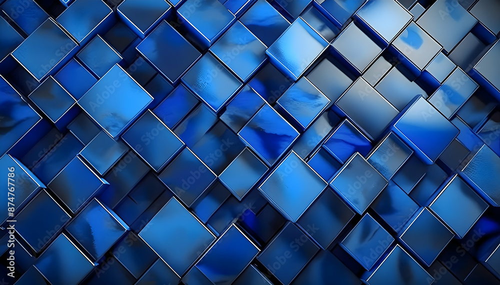Abstract blue cube background Textured blue cube design abstract pattern and calming blue color ...